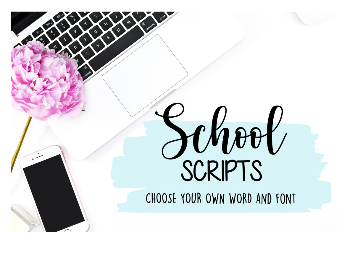 School / College Script Stickers (Font 1 & 2) – PlanItWithStickers