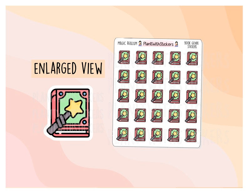 Magical Realism Book Genre Icon Sticker – PlanItWithStickers