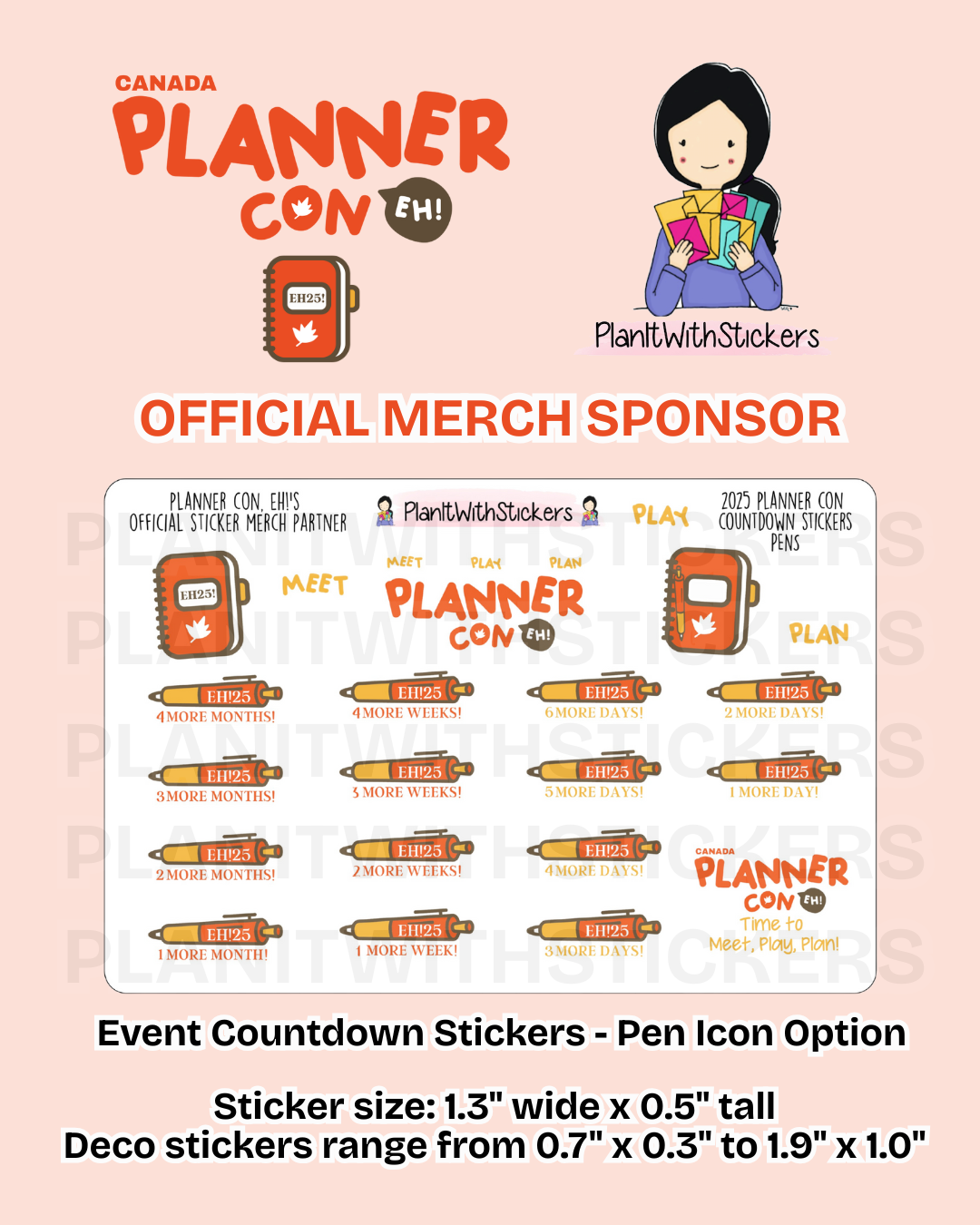 Planner Con, Eh! 2025 Conference Countdown Stickers – PlanItWithStickers
