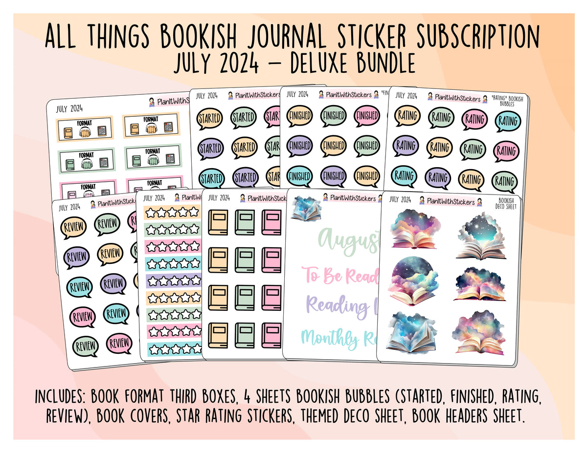 All Things Bookish Journal Sticker Subscription – PlanItWithStickers