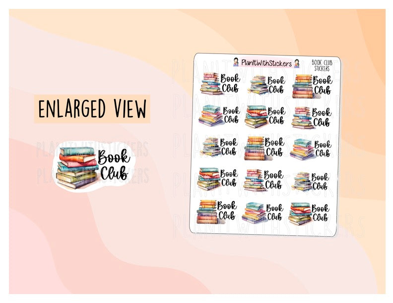 Book Club Meeting Bookish Icon Sticker – PlanItWithStickers