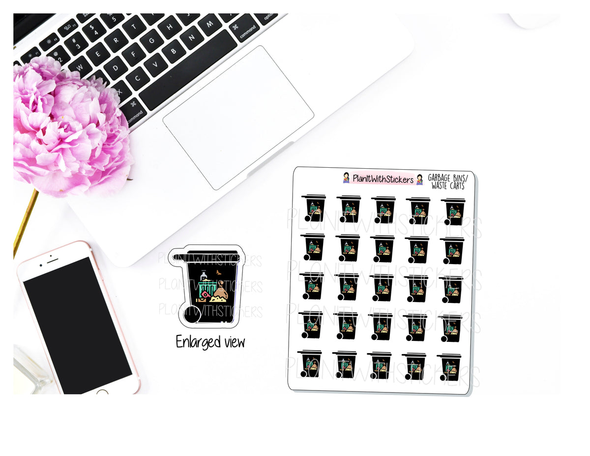 Garbage Bin / Waste Cart Waste Stickers – PlanItWithStickers