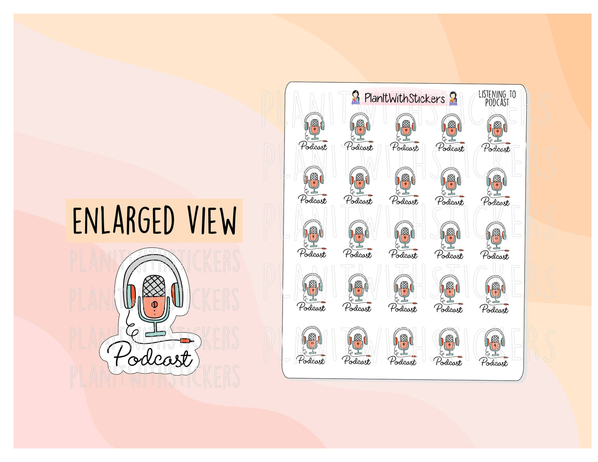 Podcast Stickers for Listening to Podcasts – PlanItWithStickers