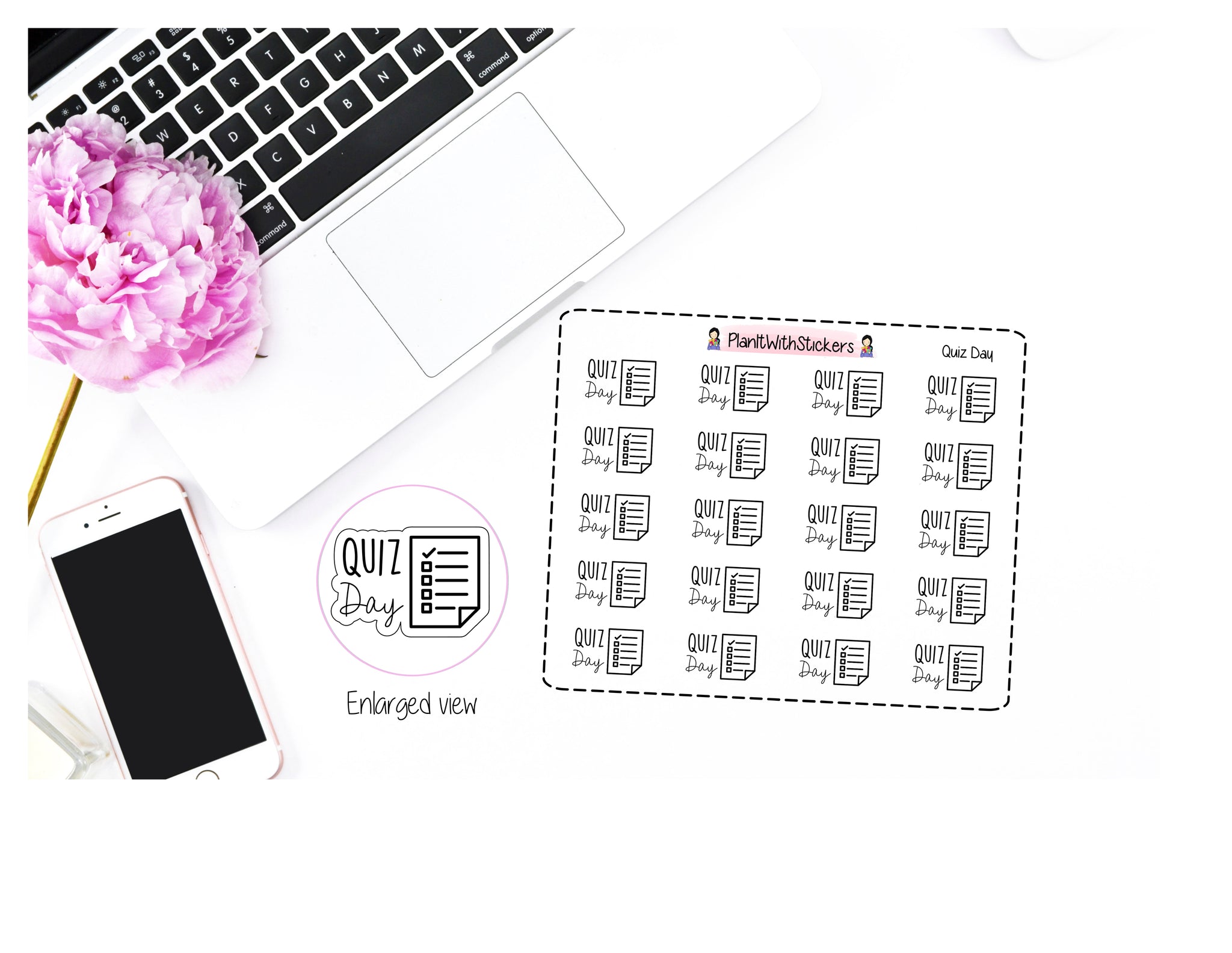 Quiz Day School / College Class Stickers for and similar planners ...