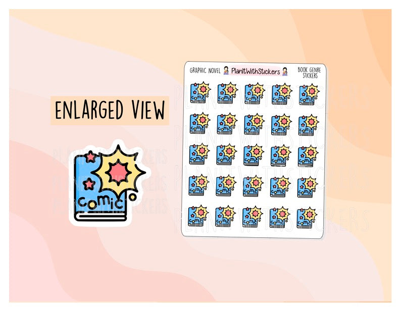 Graphic Novel Book Genre Icon Sticker – PlanItWithStickers